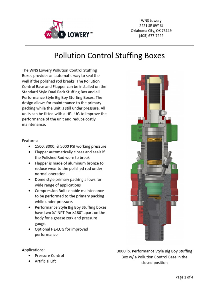 Pollution Control Stuffing Boxes Guide | PDF | Building Materials ...
