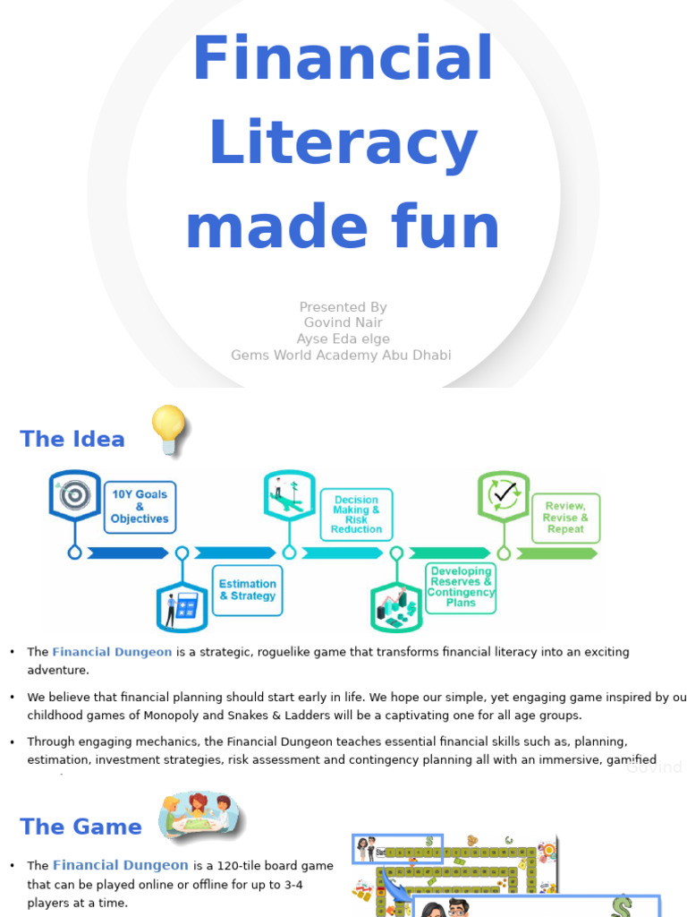 Financial Literacy Gamification - FINAL | PDF | Credit | Finance ...