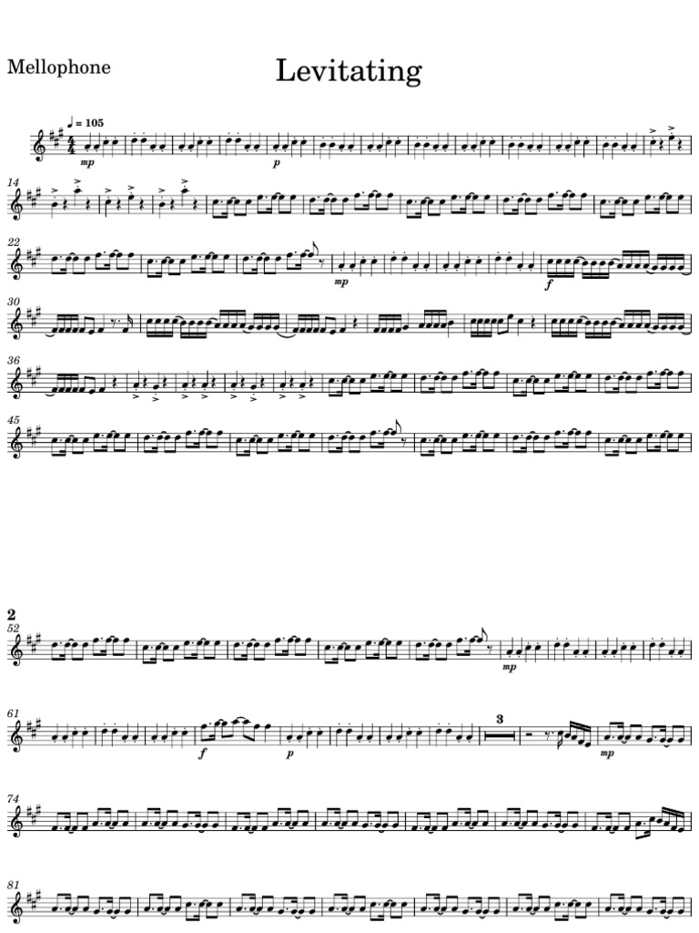 Levitating Mellophone Score | PDF