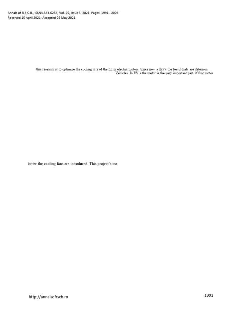 Optimizing Electric Motor Cooling Fins | PDF | Heat Transfer ...