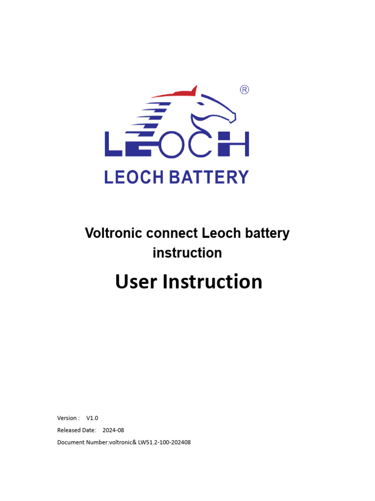 Leoch Battery Connection Guide | PDF | Information And Communications ...