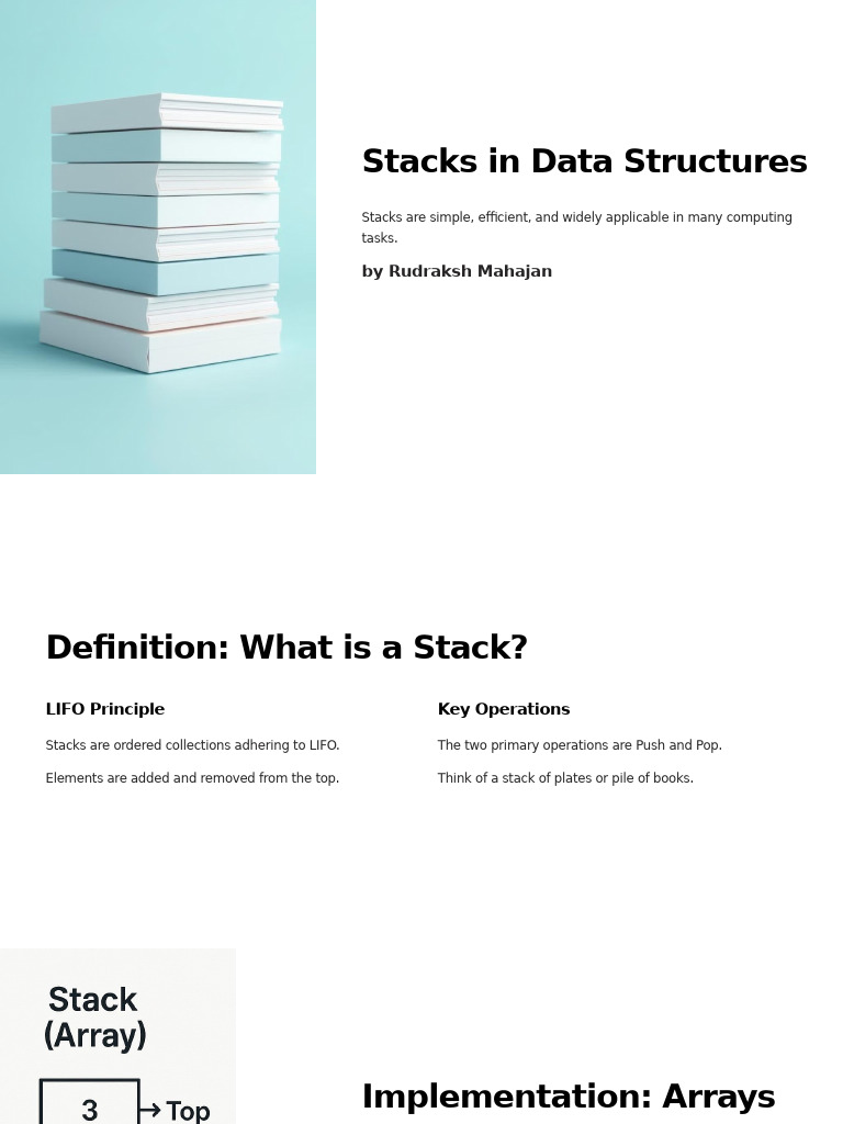 Stacks in Data Structures | PDF