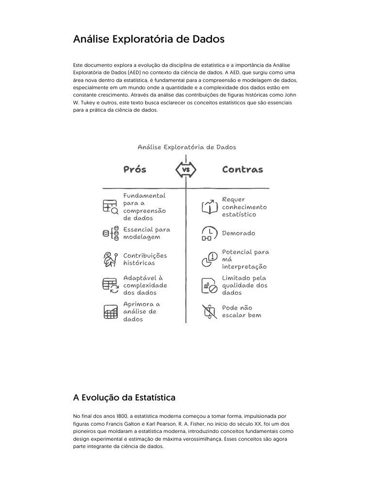 Evolução da Análise Exploratória de Dados | PDF | Dados | Estatísticas