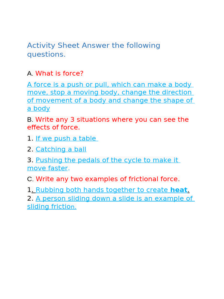 Activity Sheet Answer The Following Question1 | PDF