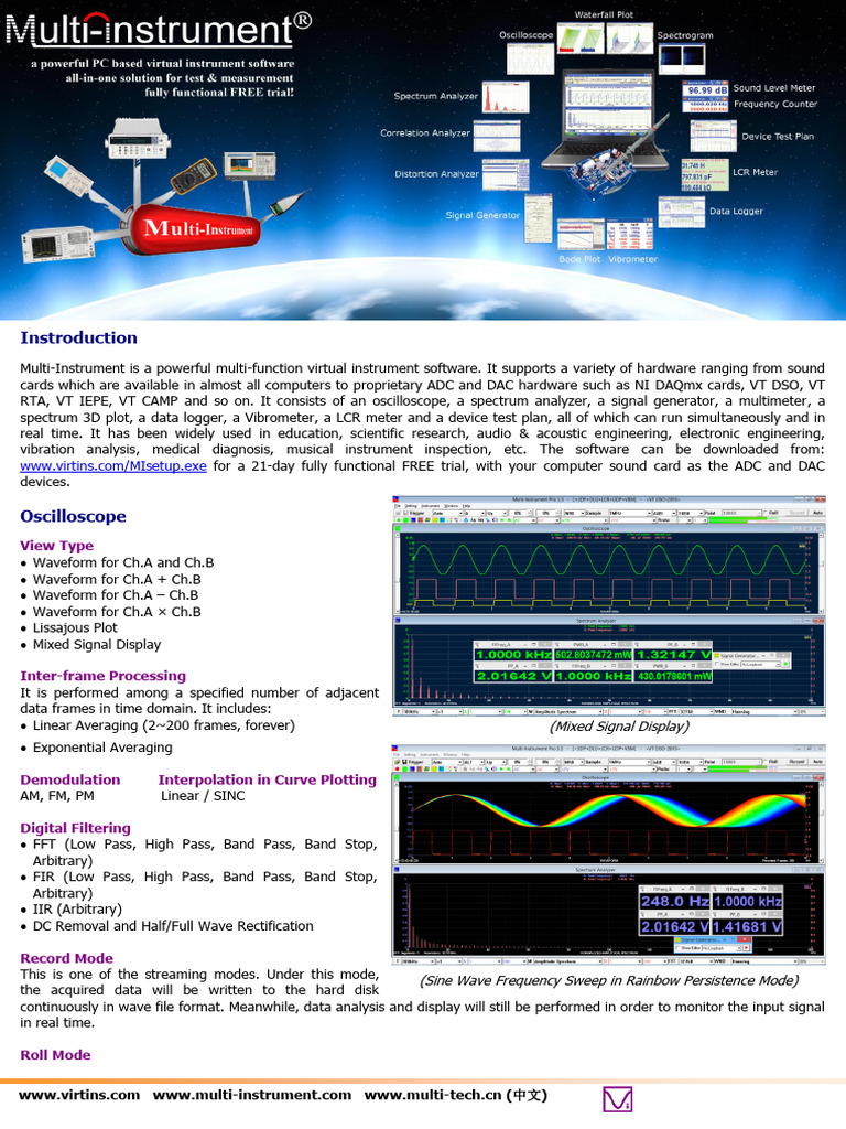 Multi Instrument Brochure | PDF | Computer Engineering | Sound