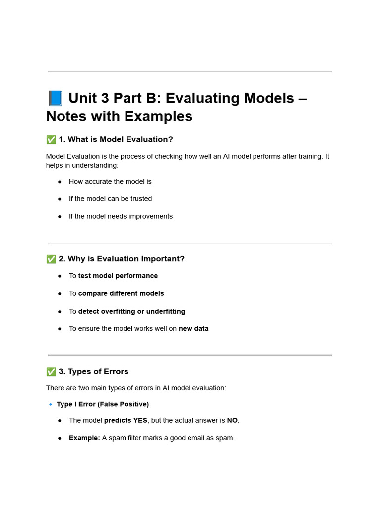 Understanding Model Evaluation Metrics | PDF | Applied Mathematics ...