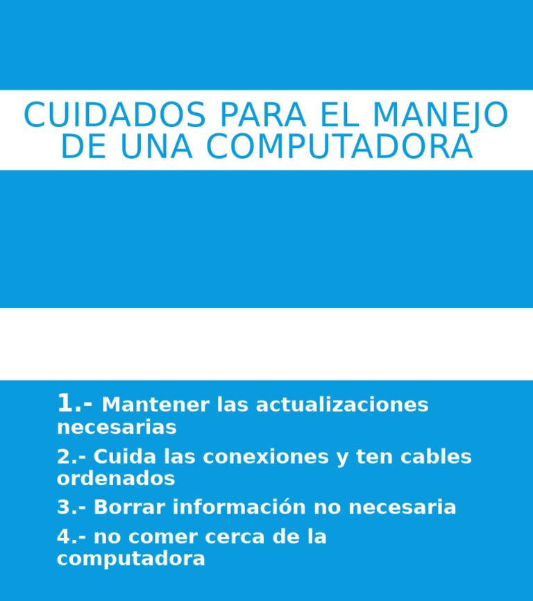 Cuidados para El Manejo de Una Computadora | PDF