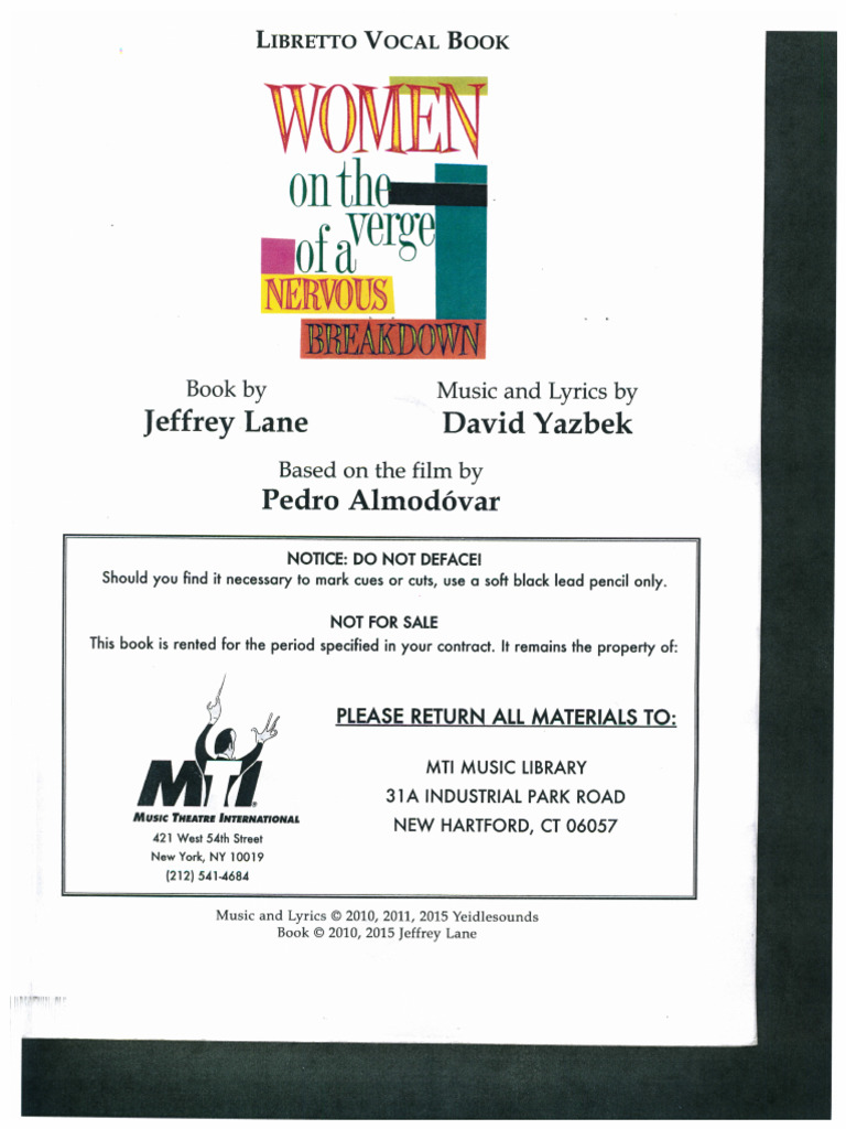 Act 1 - Vocal Book | PDF