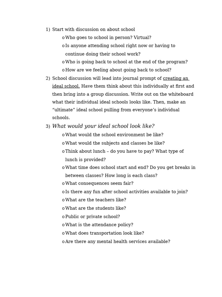 Designing Your Ideal School Experience | PDF
