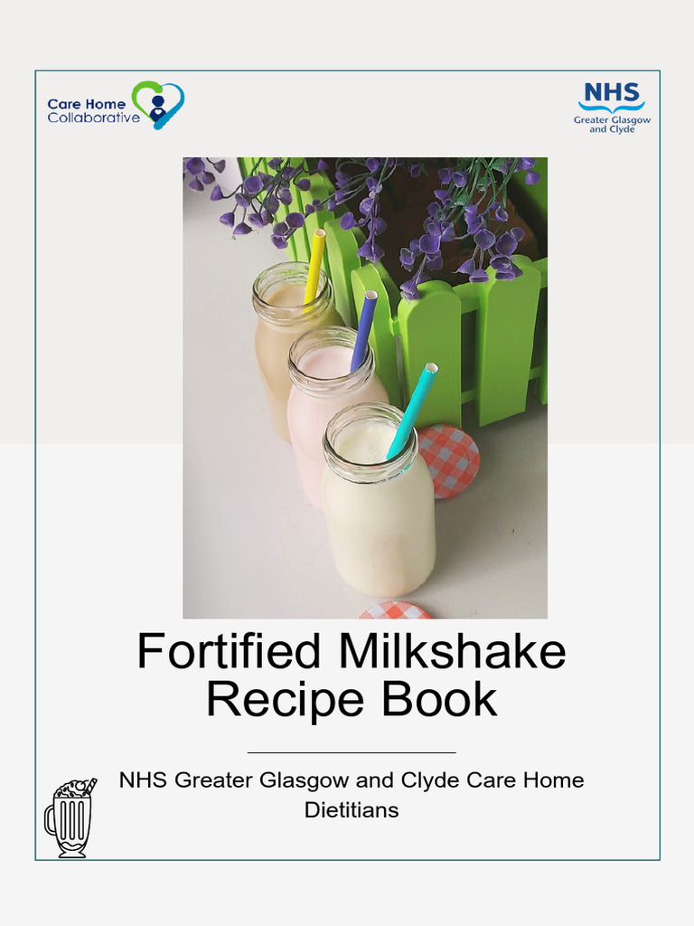 Fortified Milkshake Recipes for Care Homes | PDF | Milkshake | Milk