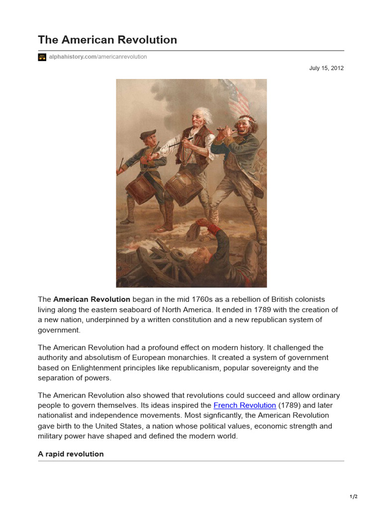 The American Revolution | PDF | American Revolution | British Empire
