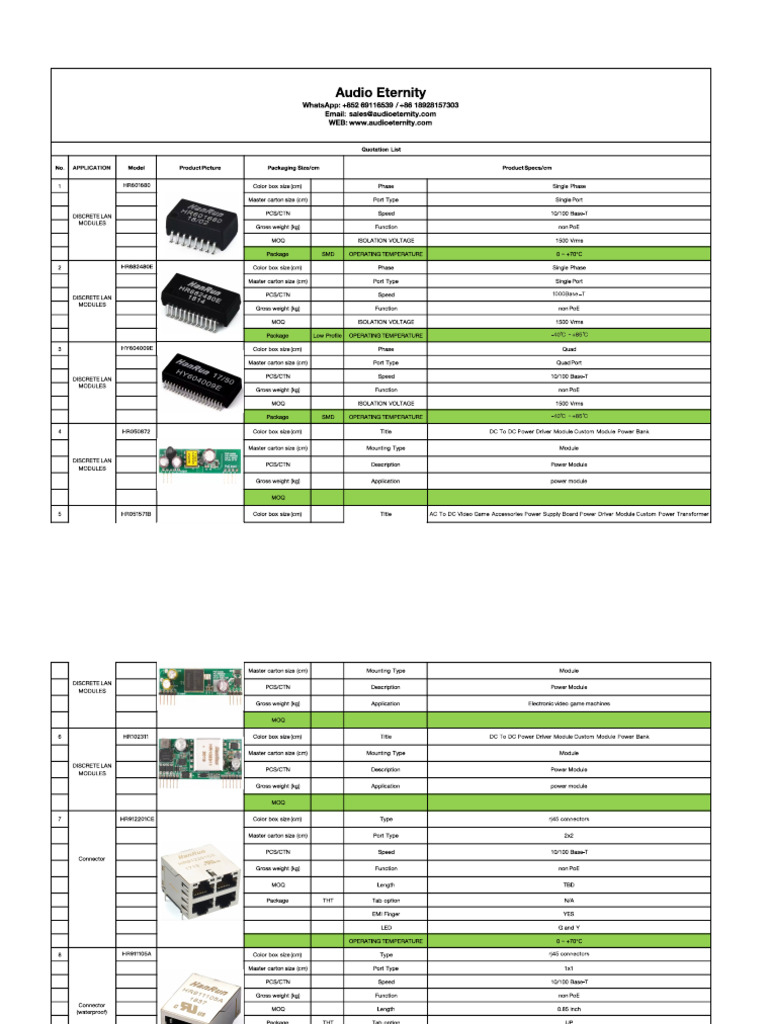 Connectors & Transformers | PDF