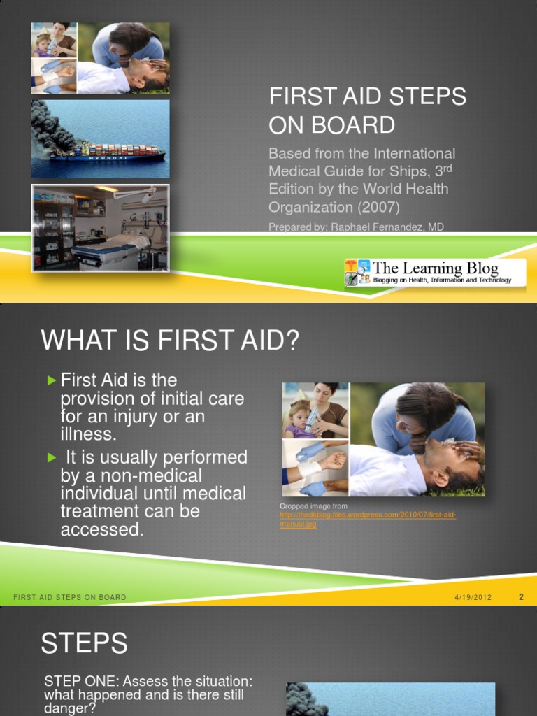First Aid Steps for Ships | PDF | First Aid | Medical Specialties