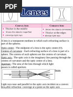 Lens Sign Conventions Explained | PDF | Optics | Light