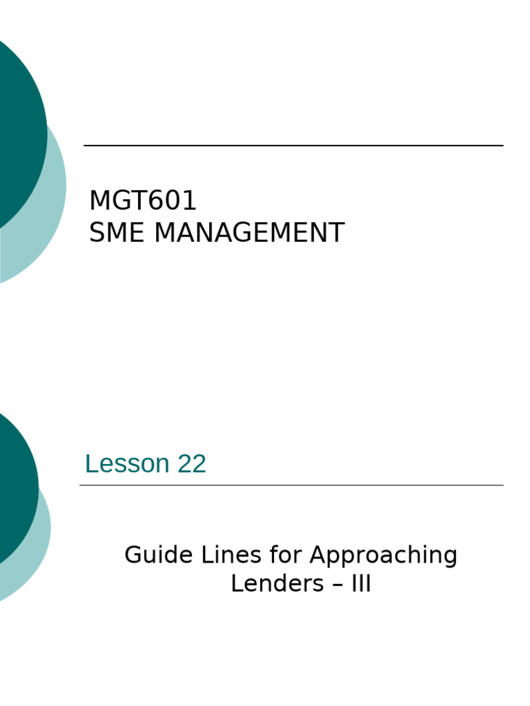 Lesson 22 | PDF | Feasibility Study | Procurement