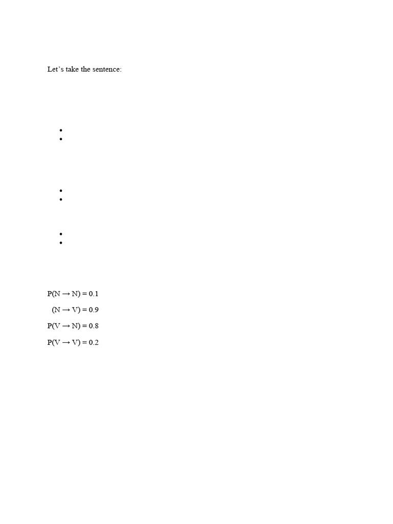 Example POS Tagging With HMM | PDF