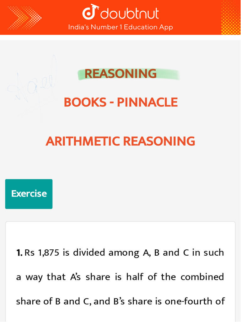 Arithmetic Reasoning | PDF