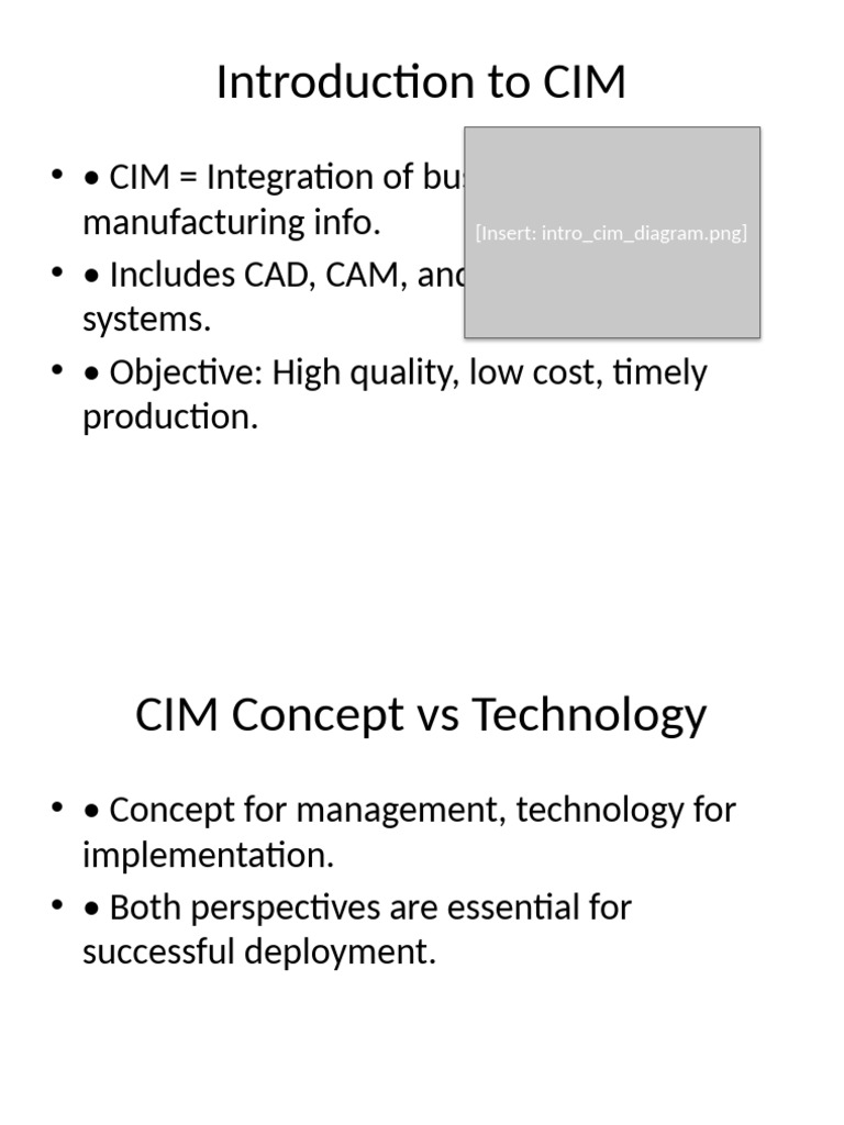 CIM Production Operations 40 Slides Annotated | PDF | Computer Aided Design | Automation