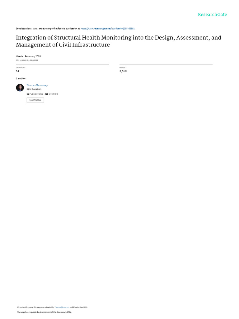 Structural Health Monitoring in Civil Design | PDF | Reliability ...