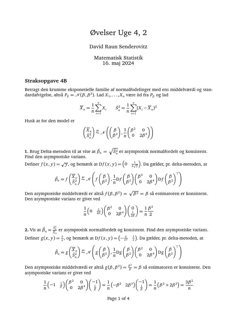 MStat Uge 4 1 | PDF