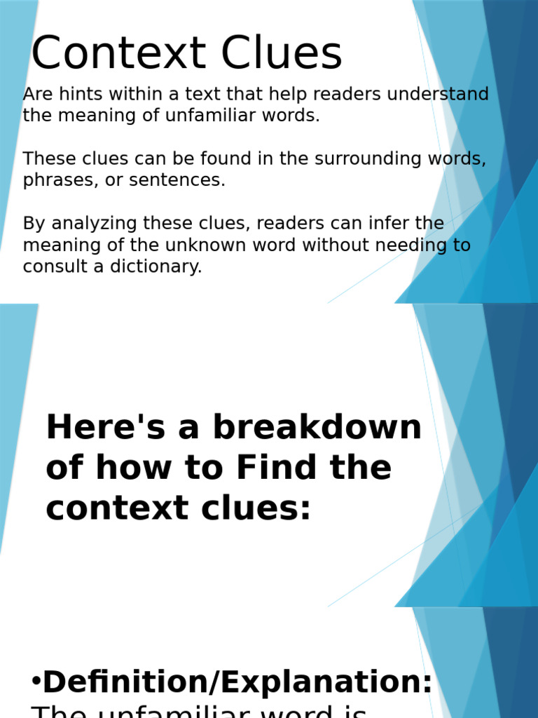 Understanding Context Clues | PDF