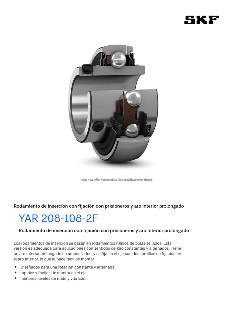 Rodamiento de Inserción YAR 208-108-2F | PDF | Red mundial | Internet y web