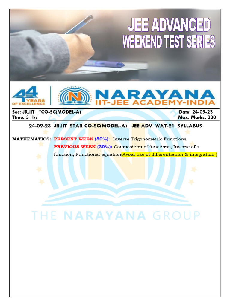 Wat-22 Itf Maths Npyq-24 | PDF | Function (Mathematics) | Numbers