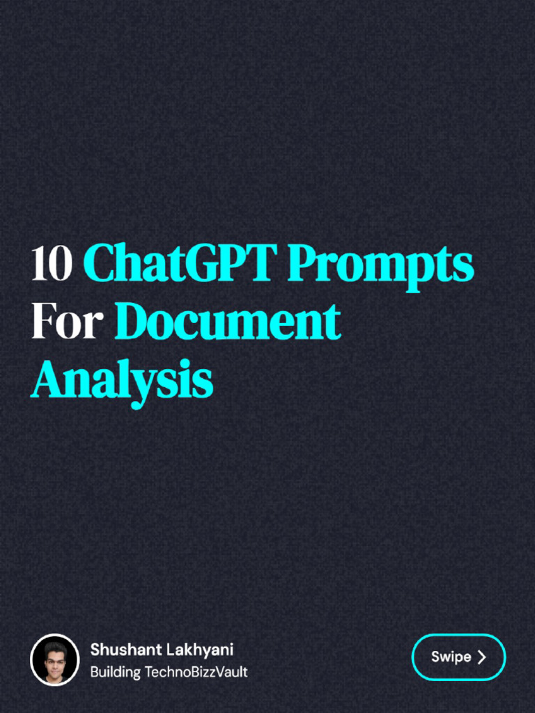 ChatGPT Prompts For Document Analysis | PDF