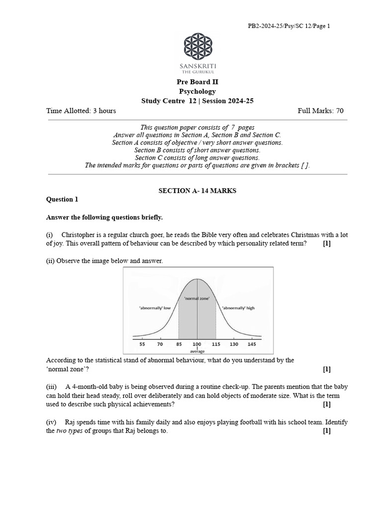 SC 12 Psychology - Preboard 2 | PDF | Cortisol | Occupational Burnout