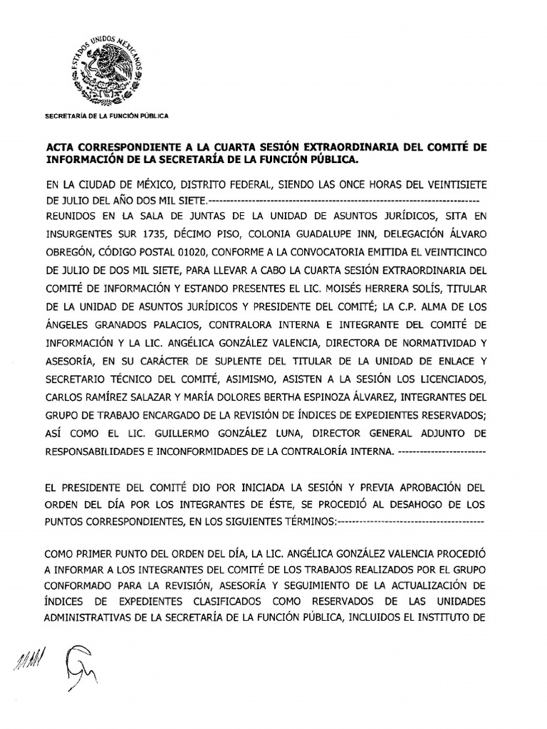 Acta Completa Reunion 27 Julio 2007 | PDF