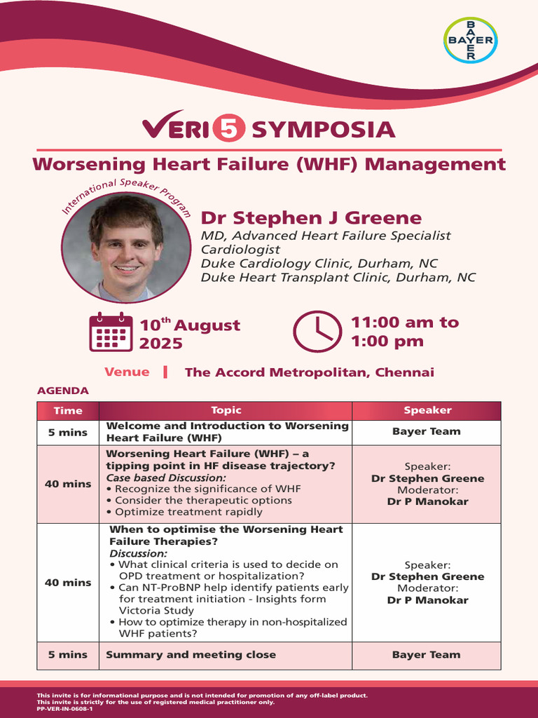 Worsening Heart Failure Management Symposium | PDF | Heart Failure ...