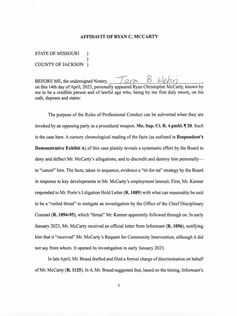 Ryan McCarty Affidavit | PDF