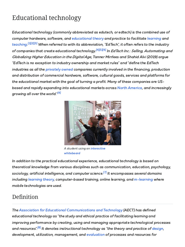 Educational Technology - Wikipedia | PDF | Educational Technology ...