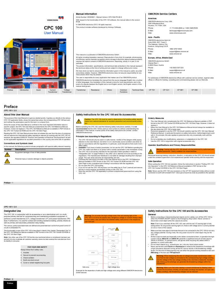 CPC 100 User Manual | PDF | Electrical Connector | Power Supply