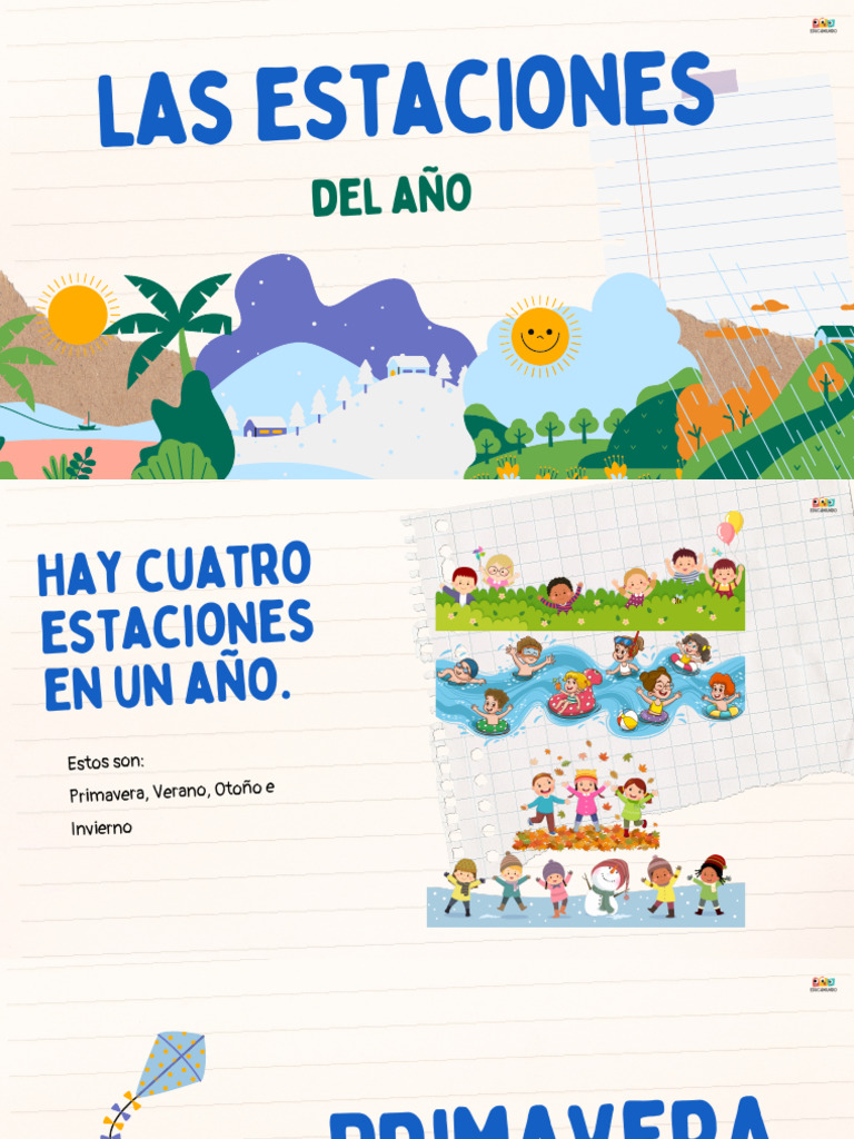 Las Estaciones de Año para Niños | PDF | Temporada de primavera ...