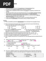 Intermolecular Forces Worksheet With Key | PDF | Chemical Polarity ...