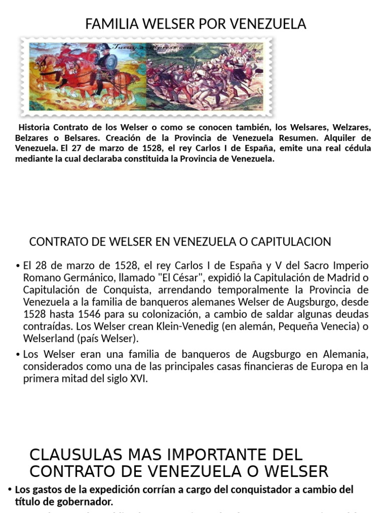 Los Welser y su influencia en Venezuela | PDF