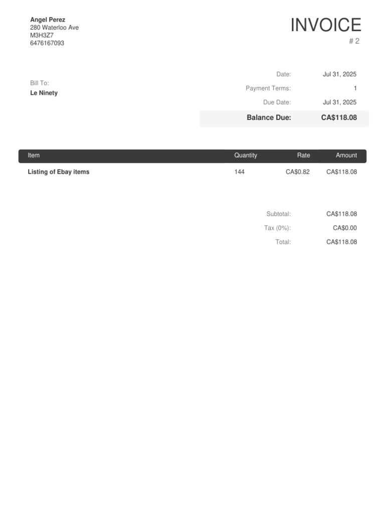 Invoice July | PDF