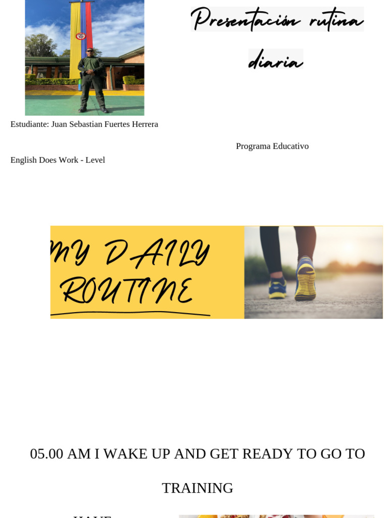Presentación Rutina Diaria. AA1-EV03. Juannn | PDF