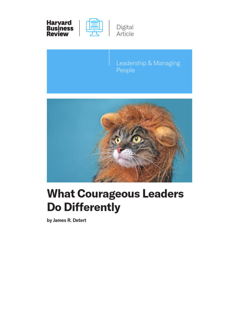 Courageous Leadership Redefined | PDF | Courage