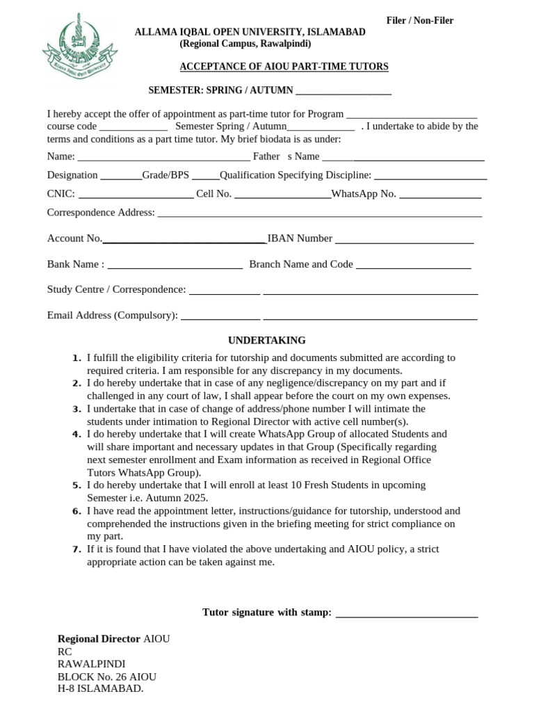 Updated Acceptance Form | PDF