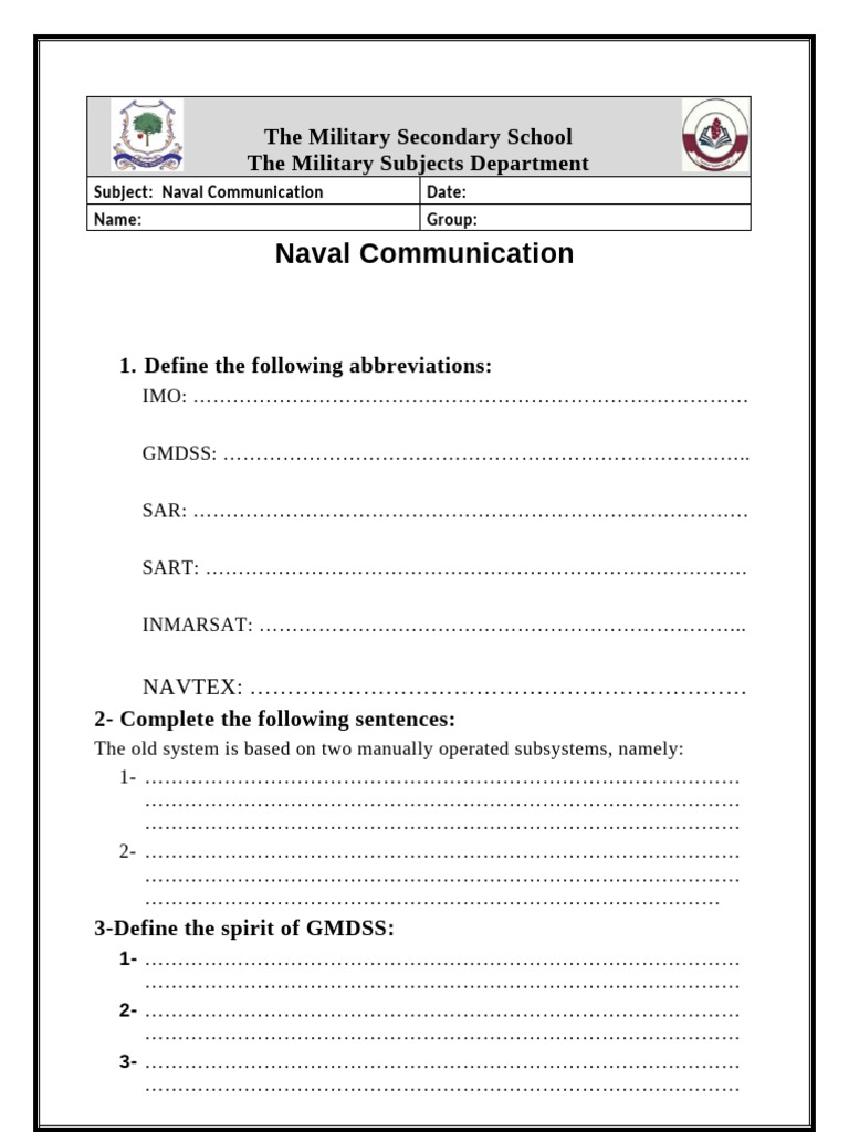 Naval Communication Abbreviations & GMDSS Functions | PDF