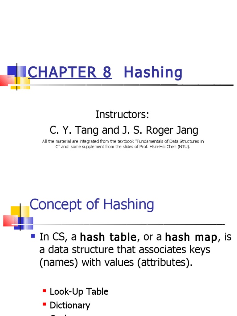 CHAPTER 8 Hashing Techniques | PDF | Data Management | Algorithms