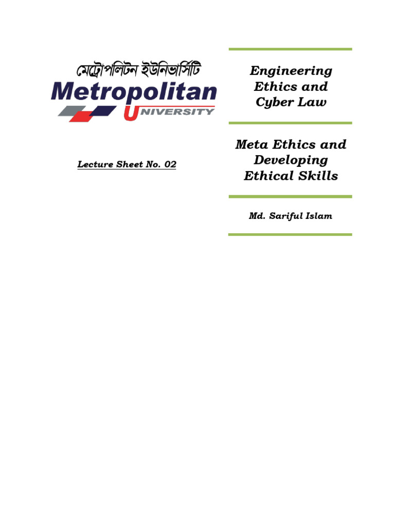 Meta Ethics: Objectivism vs. Relativism | PDF | Epistemology | Morality