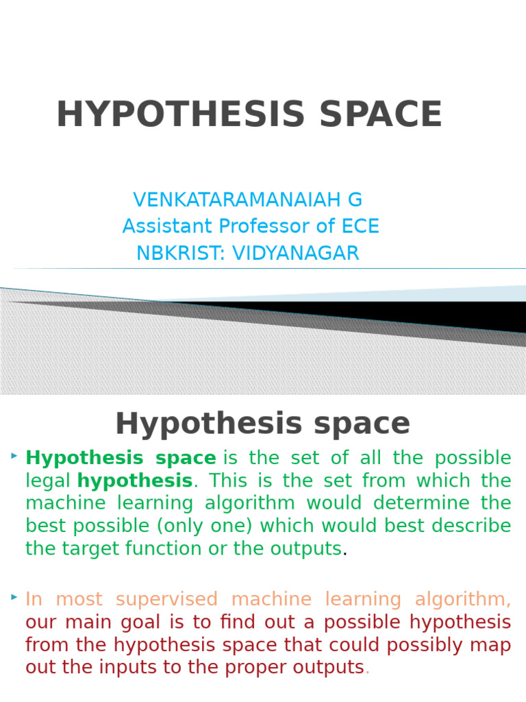 Hypothesis Space and Inductive Bias | PDF | Receiver Operating ...