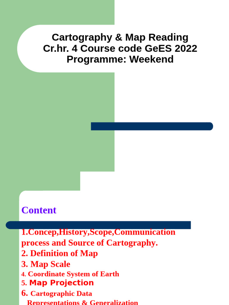 Cartography & Map Reading (1) - Edited-1 | PDF | Latitude | Cartography