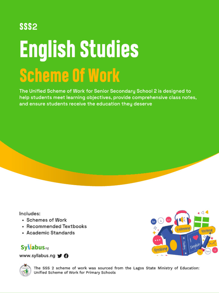 English Studies SSS2 Scheme of Work - syllabusNG | PDF | English Language | Pronoun
