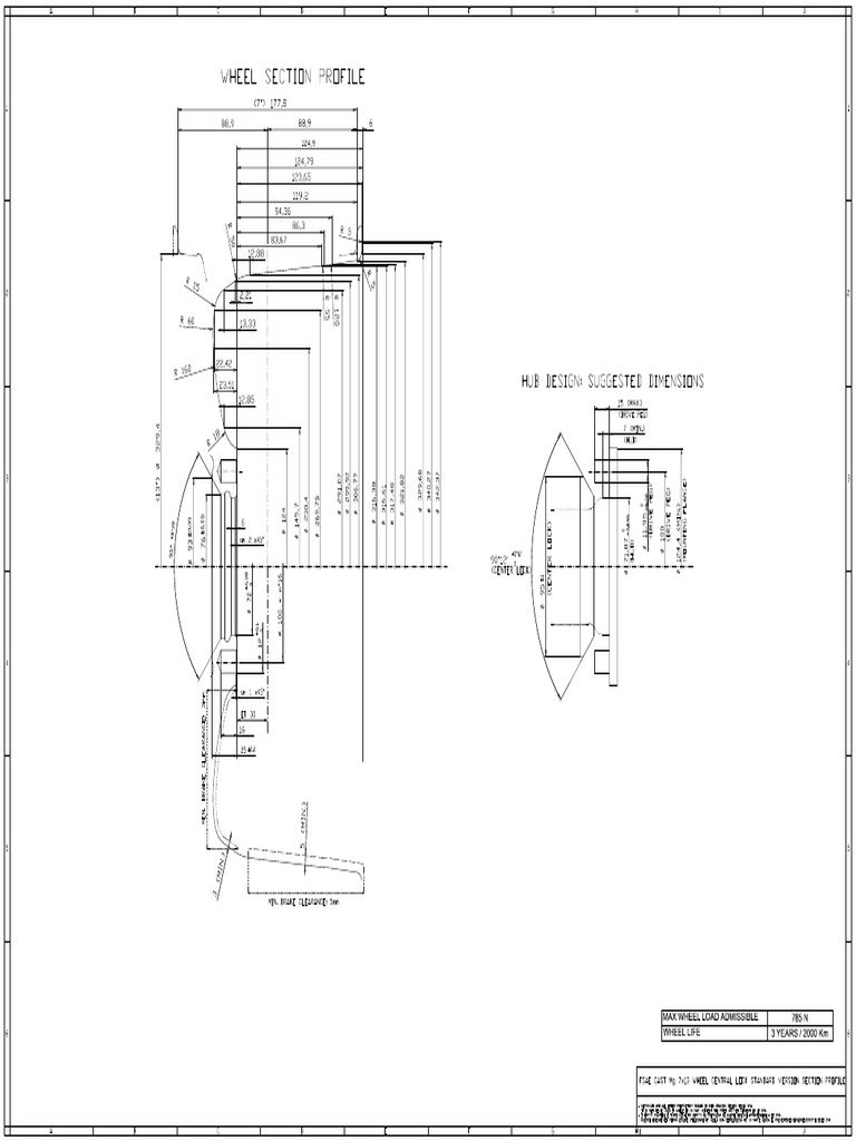 Fsae Cast-Mg 7x13 Wheel Central-Lock STD Version Section Profile | PDF