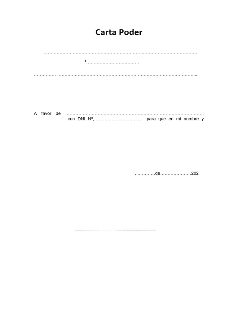 Carta de Poder | PDF