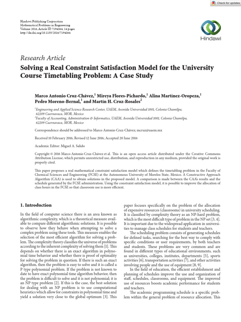 Mathematical Problems in Engineering - 2016 - Cruz-Chávez - Solving A Real Constraint ...
